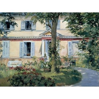 Fine Art Prints Edouard Manet Landhaus in Rueil, gro&szlig;er Kunstdruck, Wanddekoration, Premium-Wandbild
