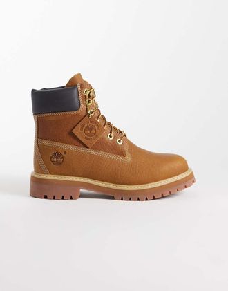 Timberland Bottines 6 pouces en nubuck de qualit&eacute; sup&eacute;rieure - Bl&eacute; fauve-Neutre