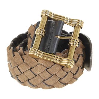 Etro Wende-G&uuml;rtel aus gewebtem Wildleder und Leder - - Accessories - Damen - Braun - 85 CM