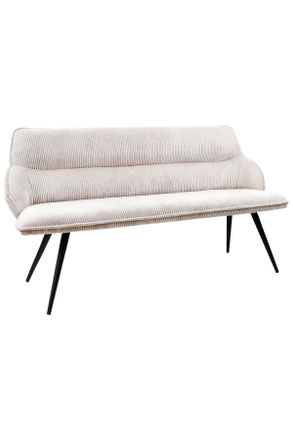 MID.YOU Mid.you Sitzbank Cord, Beige, Metall, Textil, 3-Sitzer, 163x85x67 cm, Esszimmer, Bänke, Sitzbänke