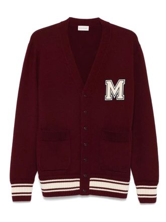 Moncler cardigan à poche plaquée - Rouge