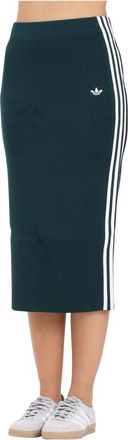 adidas Femme, Jupes, Vert, Taille: 42 FR Adicolor Knit 3-Stripes Skirt