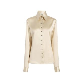 Khaite Hemdkragen Knopfleiste - - Blouses & Shirts - Damen - Beige - XS