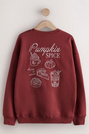 Next Sweater Rundhals-Sweatshirt, Stickerei und Grafik (1-tlg)