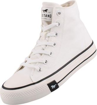 Mustang Jeans Femme 1482-501 Basket, Blanc, 38 EU