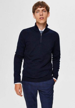 Selected Troyer SLHBERG HALF ZIP CARDIGAN NOOS Baumwolle, regular fit