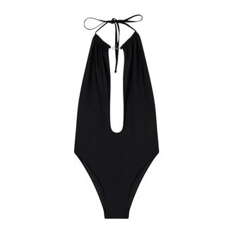 Emporio Armani Femme, Maillots de bain, Noir, Taille: 40 FR Maillot de bain une pi&egrave;ce &agrave; large encolure