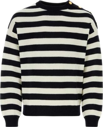 Valentino Garavani Homme, Pulls, Multicolore, Taille: M Pull ras du cou en laine et coton