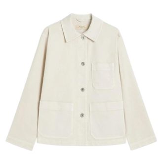 Max Mara Jacke im Hemd-Stil - - Jackets - Damen - Wei&szlig; - 2XS