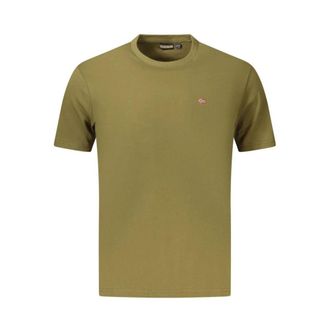 Napapijri Cotton Rundhals-T-Shirt - - Tops - Herren - Gr&uuml;n - 2XL