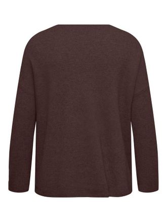 Only Carmakoma V-Ausschnitt-Pullover CARIBI LS RIB LOOSE V-NECK CC KNT Viskosemischung, regular fit