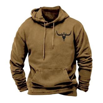 Generic Sweat &agrave; capuche tendance 2026 pour homme - &Eacute;paules drop - Coupe d&eacute;contract&eacute;e - &Eacute;lastique et robuste - Couleur unie - Streetwear - Sportif - D&eacute;contract