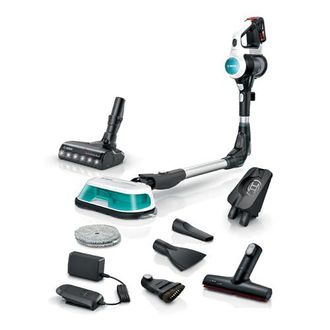 Bosch Akku-Staubsauger Unlimited 7 ProHygienic Aqua BKS71HYG1, kabellos, 2in1 Saugen & Wischen, Knickrohr, HEPA-Filtersystem, 10 J. Motorgarantie, Wechselak