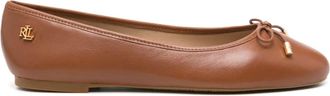 Lauren Ralph Lauren ballerines textur&eacute;es - Marron