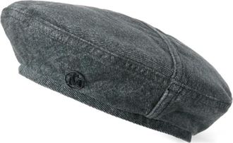 Maison Michel béret à plaque logo - Gris