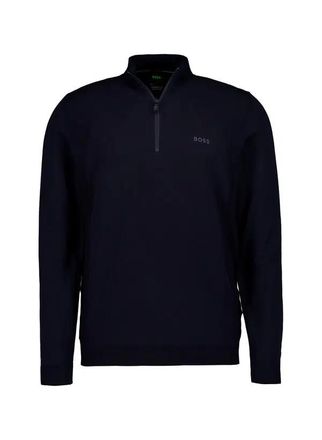 HUGO BOSS Herren Pullover blau unifarben
