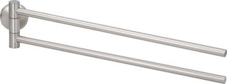Alpina Handtuchhalter - Kapazität bis zu 3KG - 2 Separate Arme - Inkl. Material für Wandmontage - Korrosionsbeständiger Edelstahl - Silber