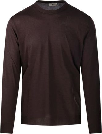 Altea Homme, Tops, Brun, Taille: XL T-shirt &agrave; manches longues Maglia
