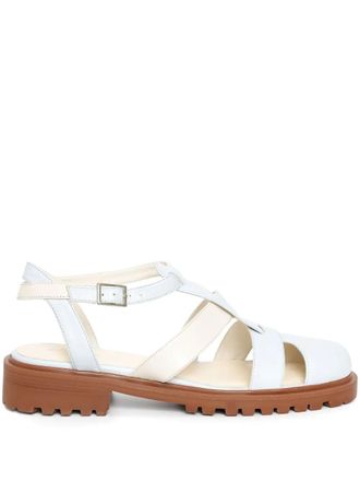 Sarah Chofakian sandales à brides croisées - Bleu