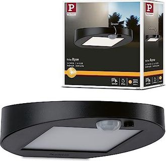 Paulmann 94246 Solar Wandleuchte Ryse LED Außenleuchte incl. 1x1,2 Watt Anthrazit Kunststoff 3000 K Warmweiß