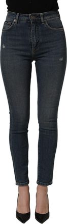 Dolce & Gabbana Womens Blue Cotton Stretch Skinny Denim Trouser Jeans Elastane