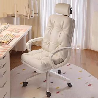 Generic Ergonomischer B&uuml;rostuhl, h&ouml;henverstellbar, mit Armlehnen und Rollen, Belastbarkeit 150 kg, Leder-Schreibtischstuhl