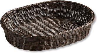 KESPER 17649 Brotkorb aus Kunststoffgeflecht, 40 x 30 x 8 cm, braun-schwarz