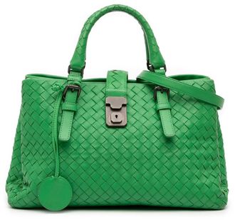 Bottega Veneta Hobo Bags - Small Nappa Intrecciato Roma Satchel - Gr. unisize - in Gr&uuml;n - f&uuml;r Damen