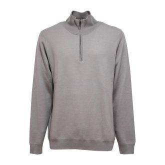 Paolo Pecora Lupetto Woll-/Baumwollpullover - - Knitwear - Herren - Grau - XL