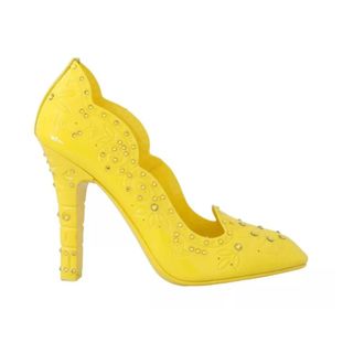 Dolce & Gabbana Gelbe Kristallabs&auml;tze Verzierte Pumps - - Shoes - Damen - Gelb - 37 1/2 EU