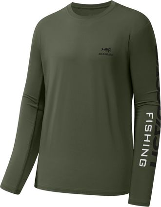 Bassdash Angeln T-Shirt Fishing Langarm Wasser UPF 50+ Shirt Rashguard Angelbekleidung UV Sonnenschutz