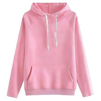 Generic Sweats &agrave; capuche en coton &agrave; manches longues pour femmes - Sweat &agrave; capuche l&eacute;ger pour femme avec cordon de serrage et poches - &Eacute;paules droites - Sweat 
