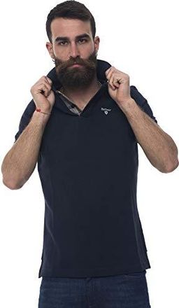 Barbour BAPOL0119 Polo manches courtes en coton pour homme Bleu - Bleu - Large