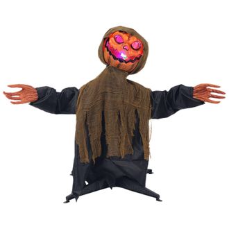 Generic Animierte Halloween - Hängende Kürbis Geisterfigur, Beleuchten Ornament, Sound Aktivierte Schwingende Prop | Spooky Display Dekorationen Outdoor Rasen