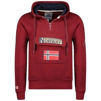 Geographical Norway Sweat &agrave; capuche pour homme &agrave; manches longues mod&egrave;le GYMCLASS Bordeaux, taille L, Bordeaux, L