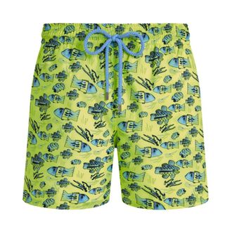 Vilebrequin Fishies Drawing Swim Shorts - - Swimwear - Herren - Gelb - M
