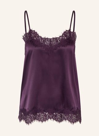 Darling Harbour Darling Harbour Seidentop Aus Satin Mit Spitze blau