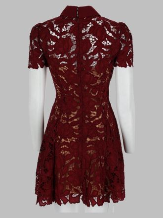 Self Portrait Lace Dress - Burgundy