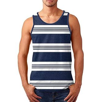 Generic D&eacute;bardeurs ray&eacute;s sans manches pour hommes &eacute;t&eacute; d&eacute;contract&eacute; haut de plage chemise mode sport ray&eacute; sans manches chemise de plage haut d&eacute;bardeur ample che