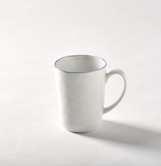 LAMBERT [A1] Piana HENKELBECHER WEIß Rand HELLBLAU [SP]