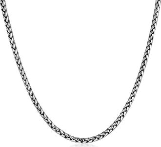 Kuzzoi Halsketten - Halskette Herren Zopfkette Oxidiert Massiv 925 Sil - Gr. unisize - in Silber - f&uuml;r Damen
