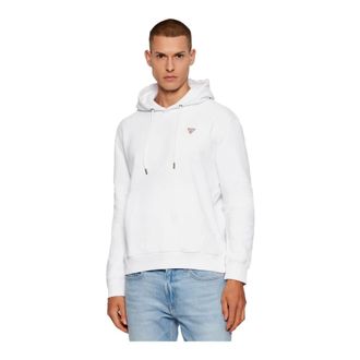 Guess Homme, Sweatshirts et sweats &agrave; capuche, Blanc, Taille: M Sweat &agrave; capuche logo