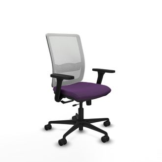 Piqueras y Crespo B&uuml;rostuhl aus Netzgewebe mit 3D-Armen, h&ouml;henverstellbare Lendenwirbelst&uuml;tze, ausgestattet mit Syncro/Traslack und eingespritztem Schaum. Mit Rollen vo