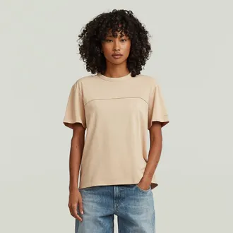 G-Star Washed Seam T-Shirt - Beige - Damen