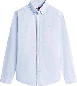 Tommy Hilfiger Homme, Chemises, Bleu, Taille: XL Chemise Oxford avec Logo Brod&eacute;