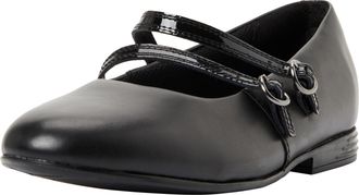 Clarks Unisex Finja Bar Y. Shoe, Black Leather, 42 EU