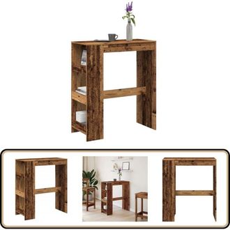 vidaXL Bartisch mit Regal Altholz-Optik 90x40x103,5 cm Holzwerkstoff - Vidaxl