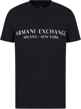 A|X Armani Exchange Homme, Tops, Bleu, Taille: M T-shirt Logo