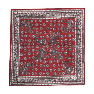 Dolce & Gabbana Roter Blumen Baumwoll Foulard Schal - - Accessories - Herren - Mehrfarbig - ONE SIZE