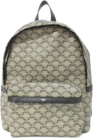 Celine unisex, Pre-owned, Beige, Taille: ONE Size Sac &agrave; dos en toile vintage Pre-owned